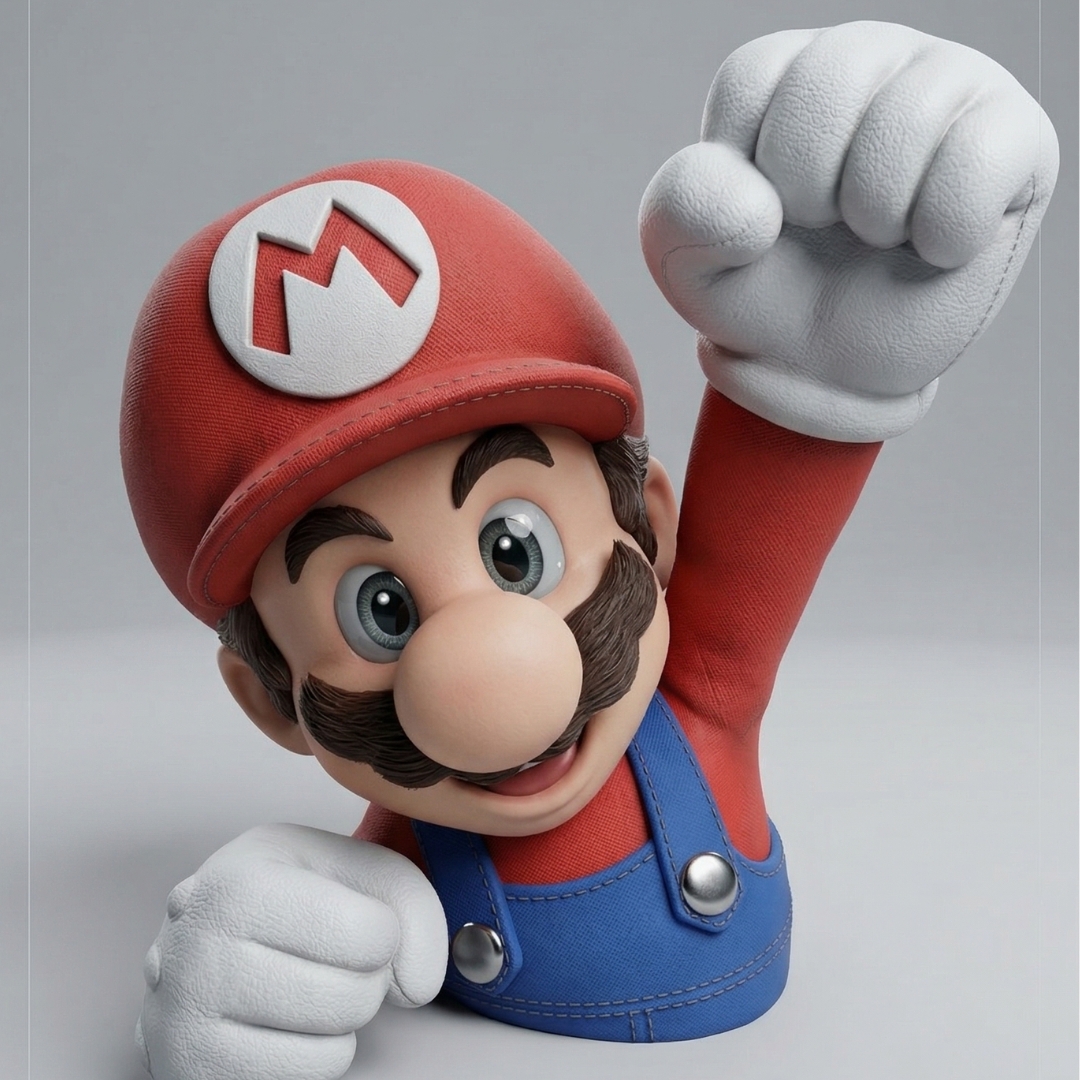 MARIO BROS 3D - PORTA LAPICEROS - 3D CAD PERU